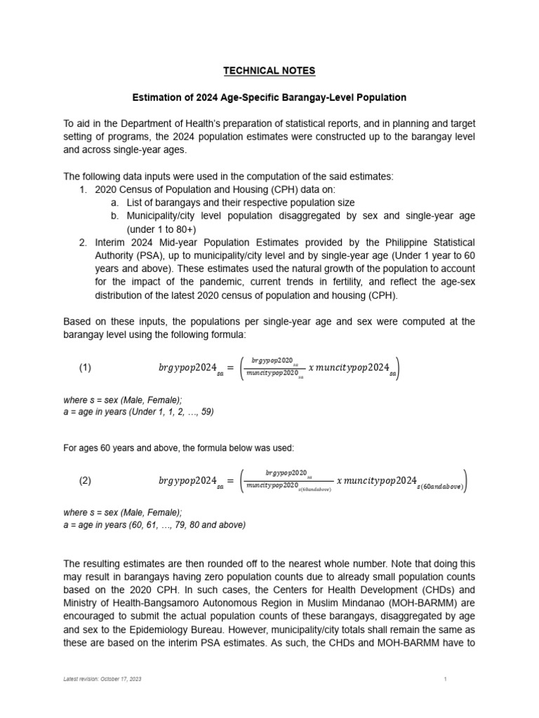 2024 Population Estimates Technical Notes Pdf