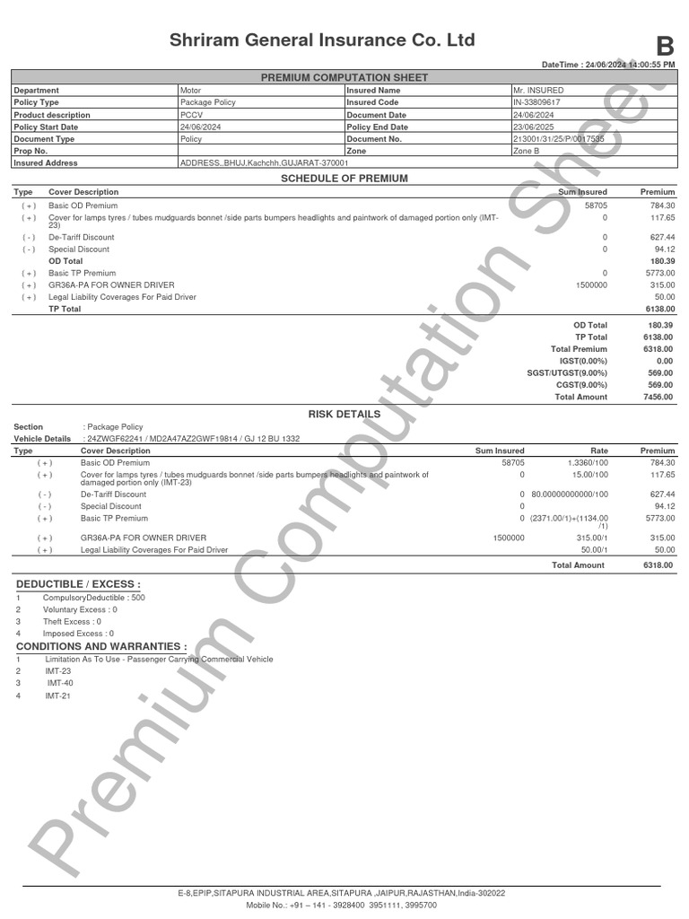 Prem Comp 1976641420240624140055 | PDF | Insurance | Private Law