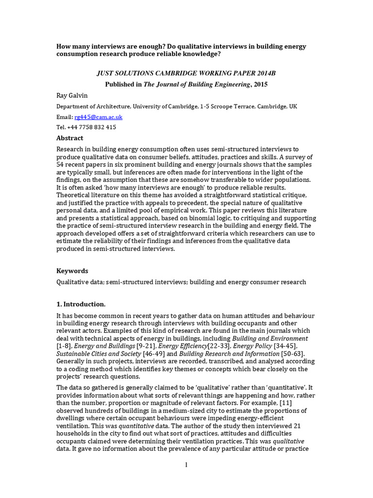 How Many Interviews Are Enough | PDF | Sampling (Statistics ...