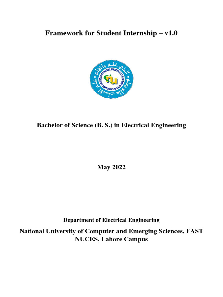 Framework For Student Internship - v1.0 | PDF | Engineering | Simulation