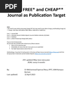 Free Journals Without Publication Fees | PDF | Biotechnology | Medicine