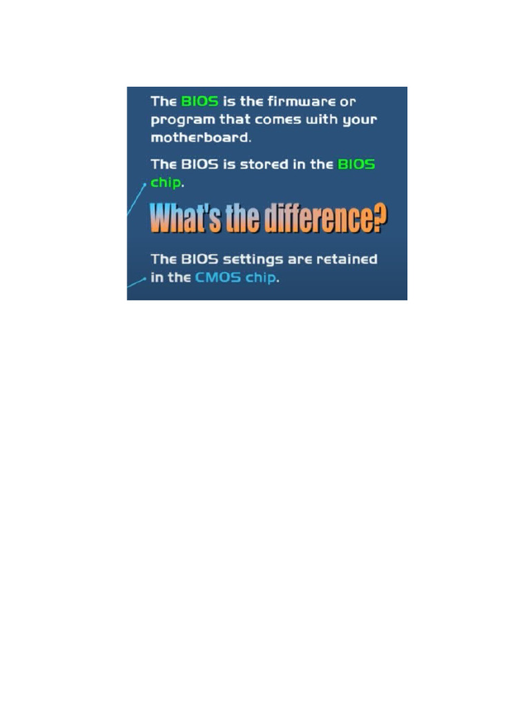Bios Vs Cmos | PDF
