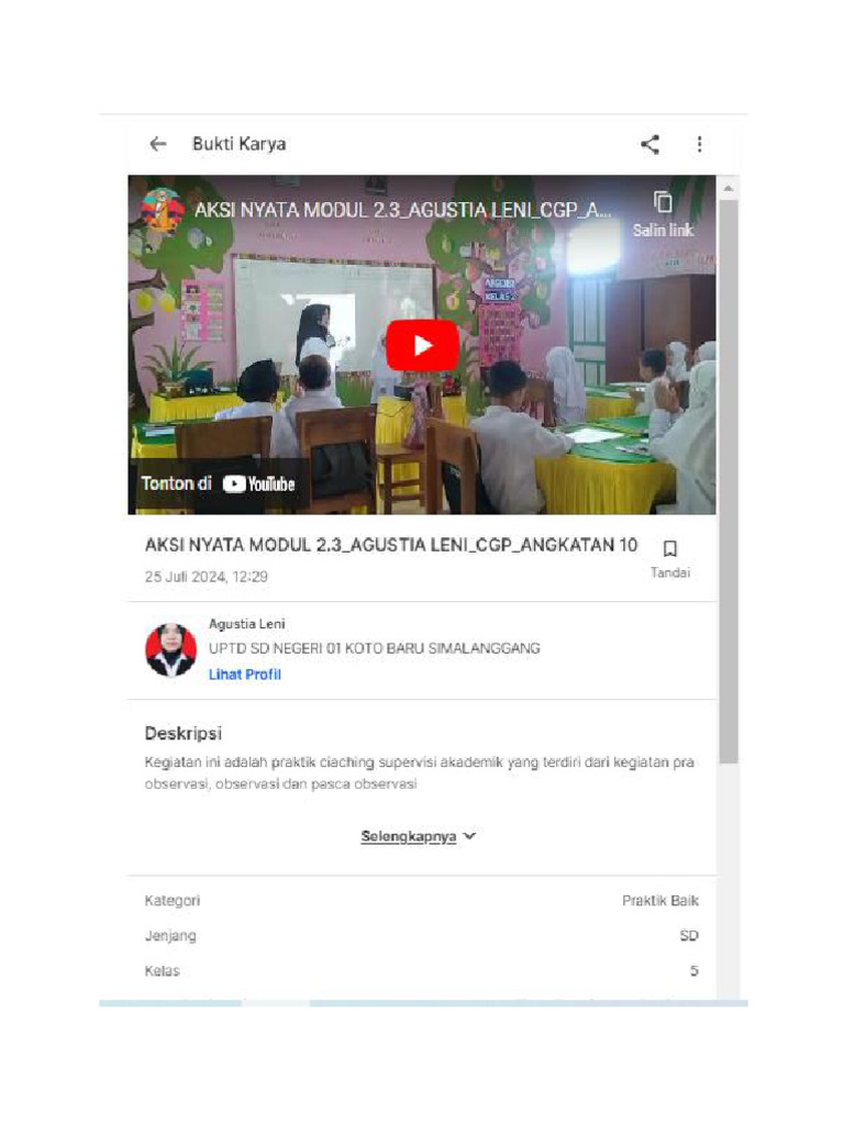 Aksi Nyata Modul 2.3 - Agustia Leni - CGP Angkatan 10 | PDF