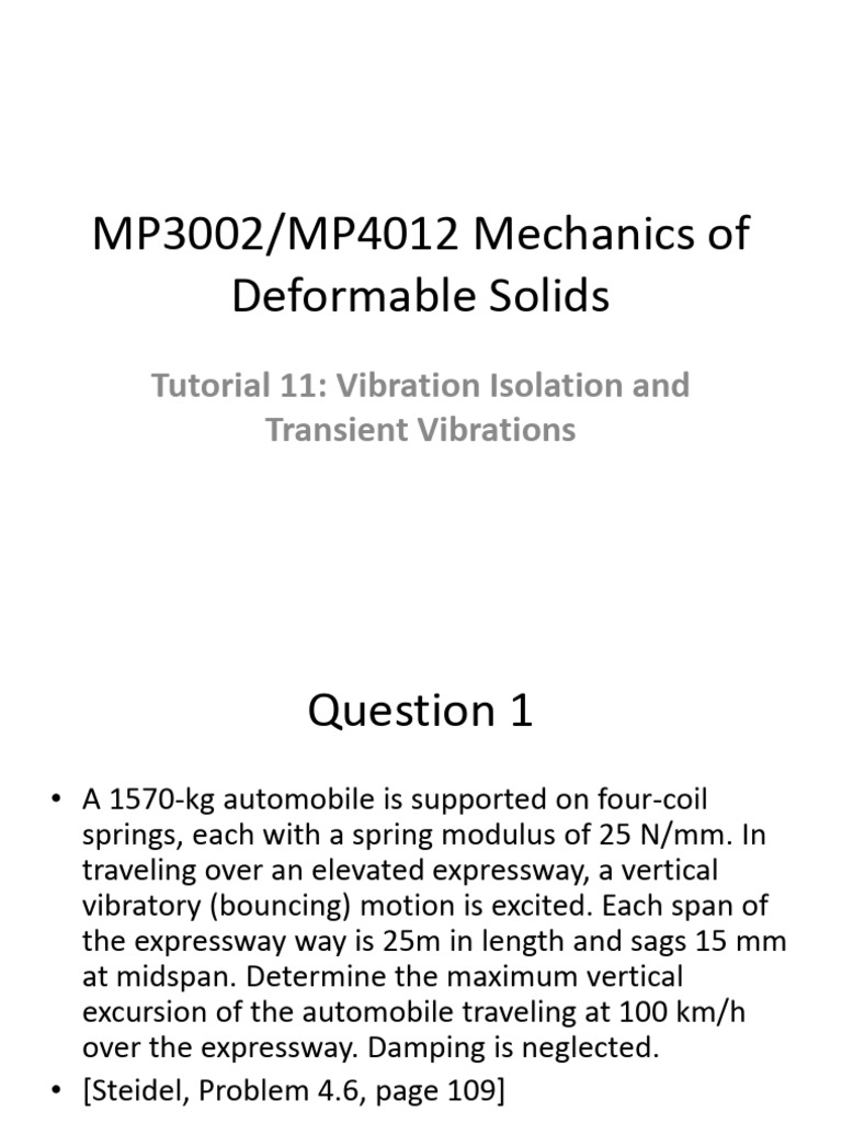 Engineering Vibration Problems | PDF | Mechanics | Classical Mechanics
