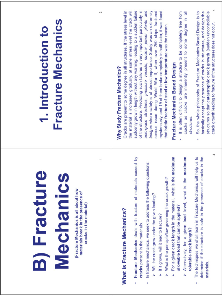 B) Fracture Mechanics | PDF