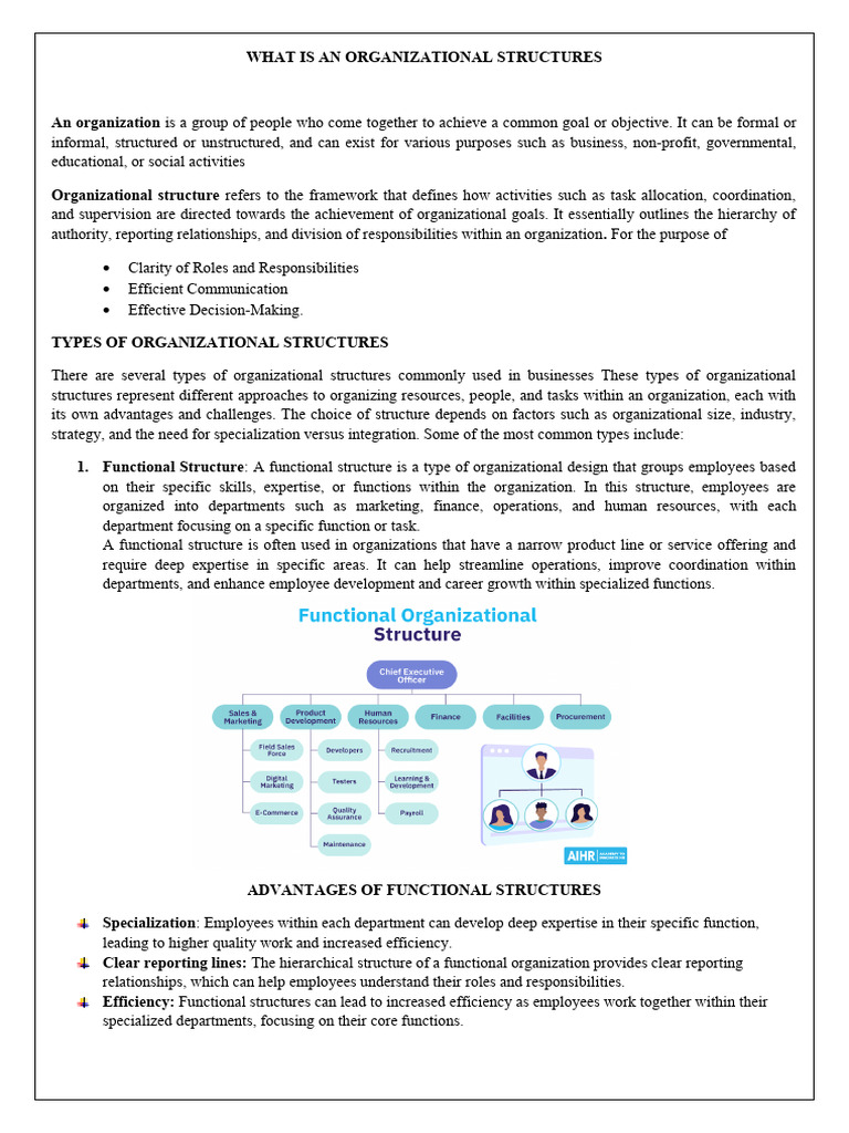 What Is An Organizational Structures | PDF | Organizational Structure ...