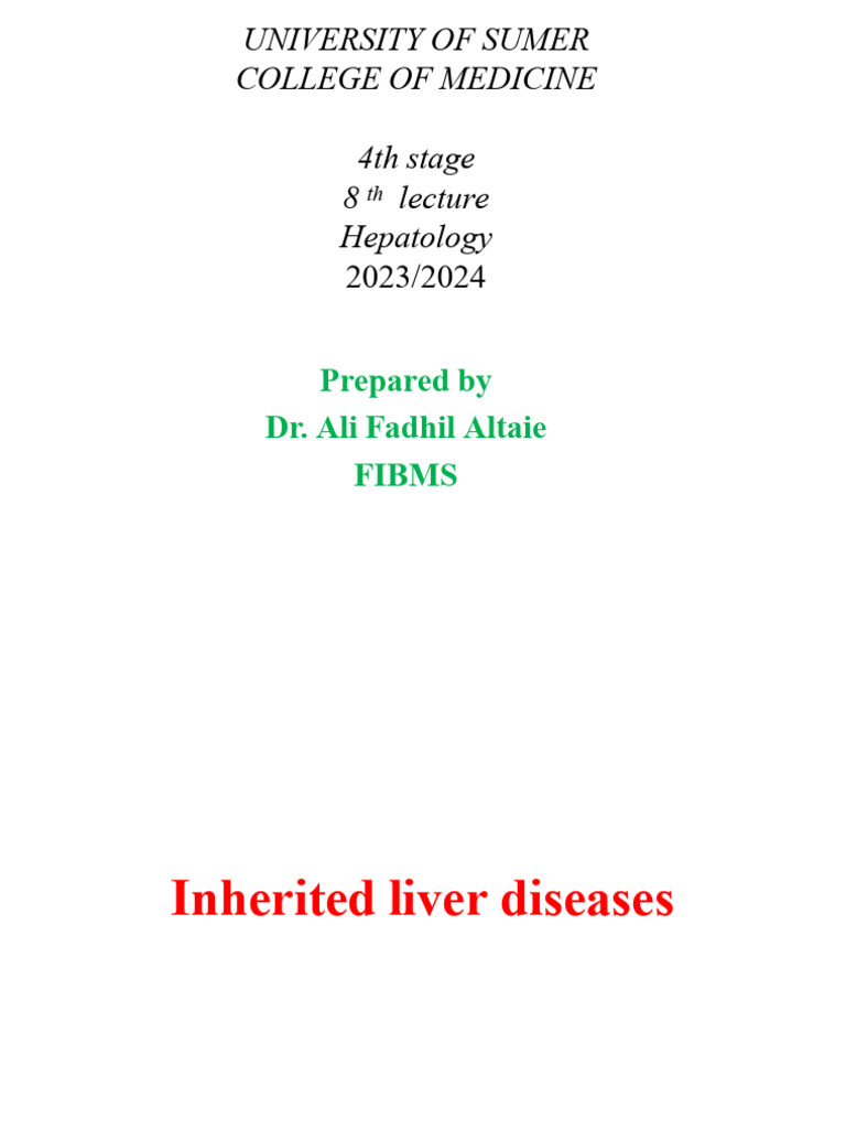 8 Hepatology Pdf Diseases And Disorders Medical Specialties