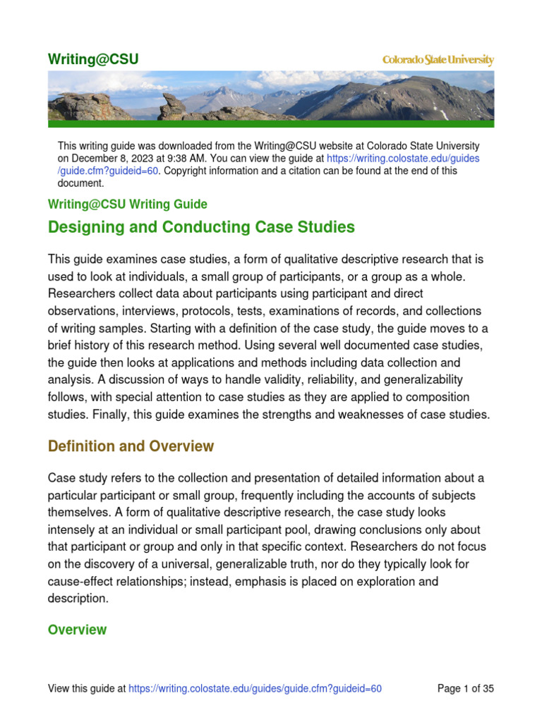 Guide 60 | PDF | Case Study | Qualitative Research