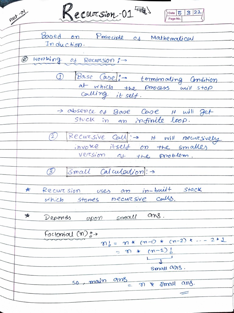 002 Recursion 01 Recursion 01 Pdf Control Flow Computability Theory 0379