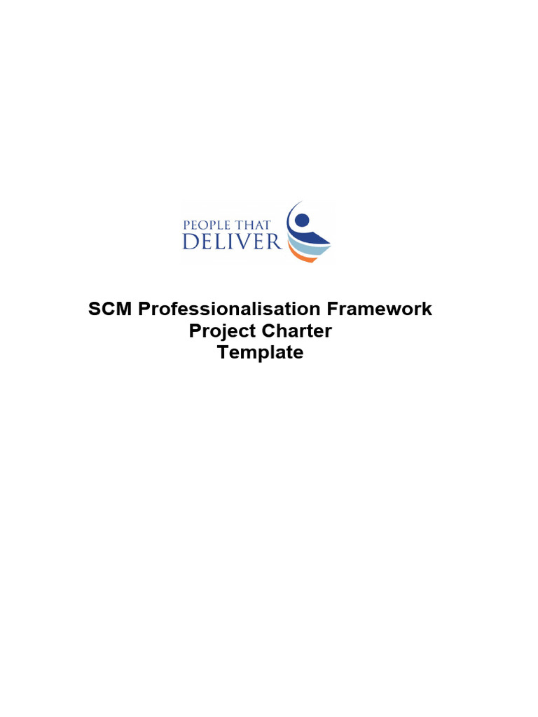 04d_PtD SCM Prof. Framework Project Charter Template (3) | Download Free PDF | Supply Chain ...