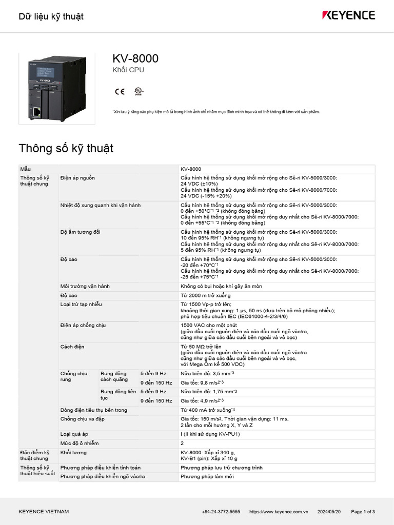 KV 8000 Datasheet | PDF