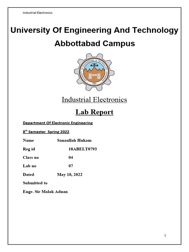 Lab 7 Report | PDF | Water Heating | Power Electronics