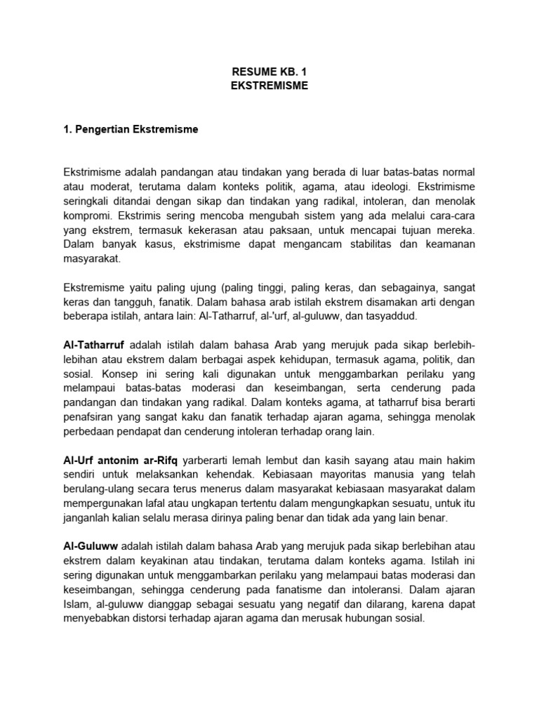 LK - KB 1 Resume 2024 | PDF