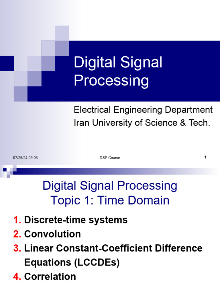 DSP 2 | PDF | Digital Signal Processing | Applied Mathematics