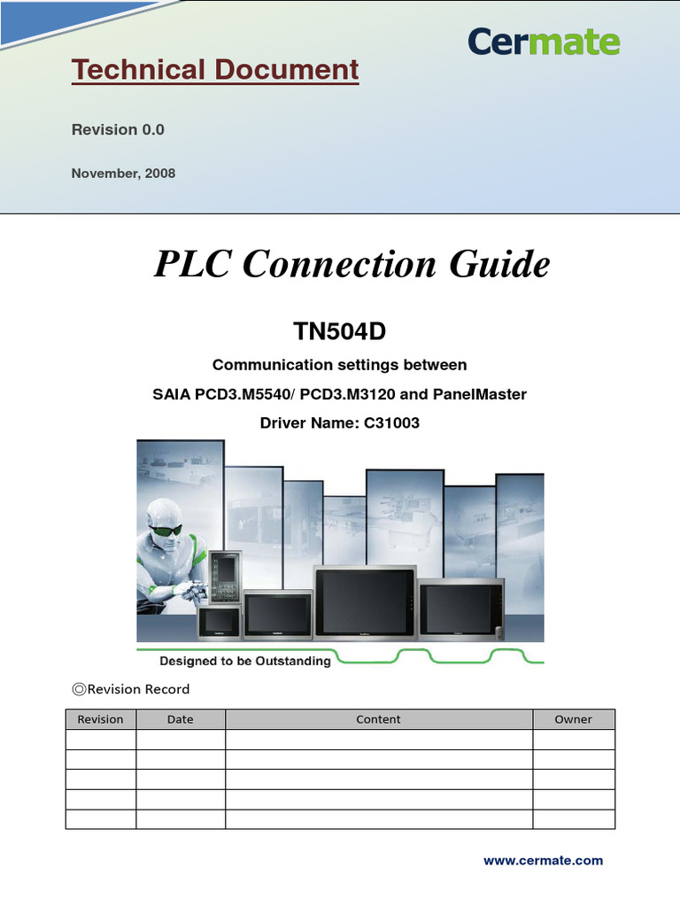 SAIA PCD3 PLC to PanelMaster HMI Guide | PDF | Programmable Logic ...