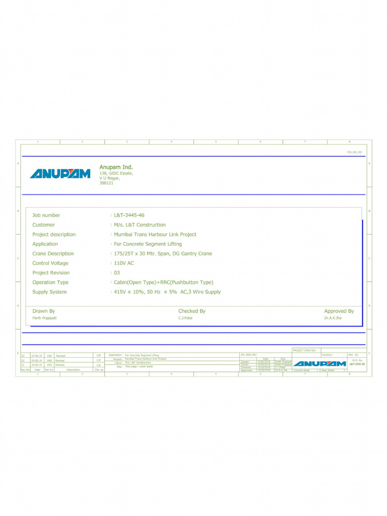 Anupam 175 Ton Gantry | PDF