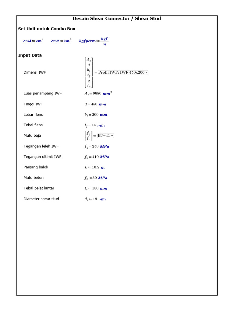 Shear Connector Bondek Balok 450x200 | PDF | Griya & Taman