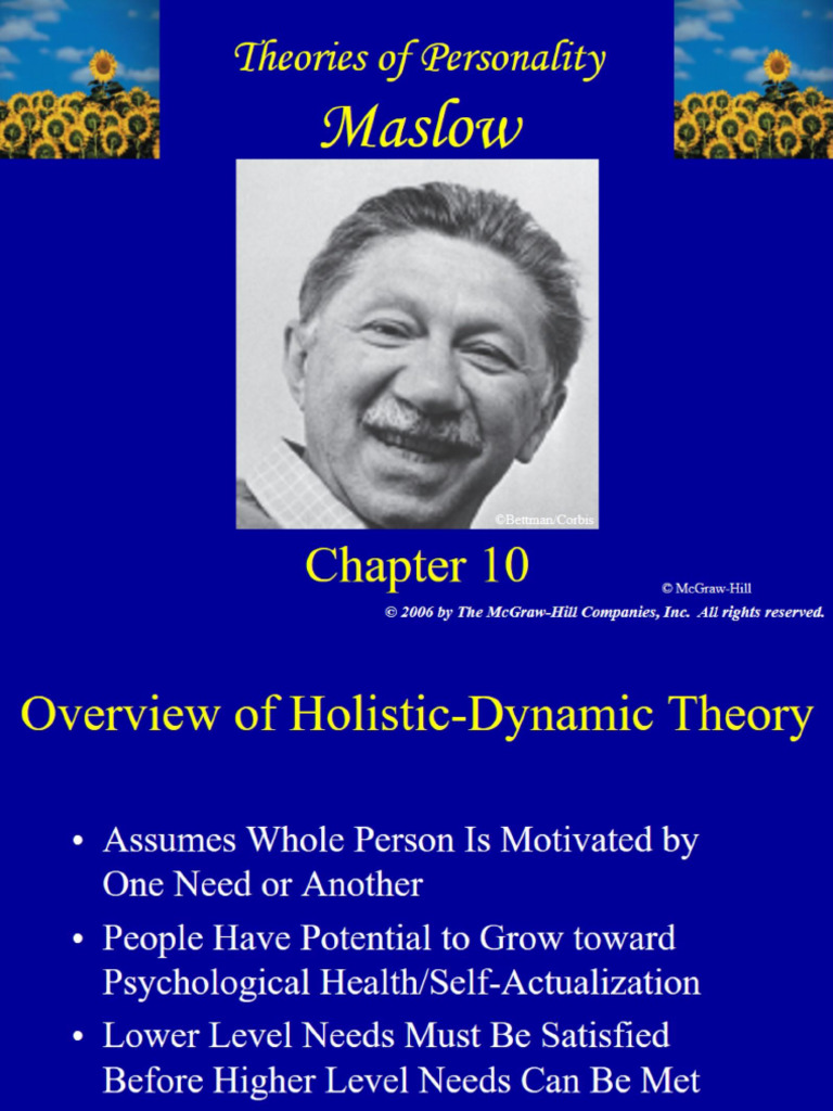 Maslow - Holistic-Dynamic Theory | PDF