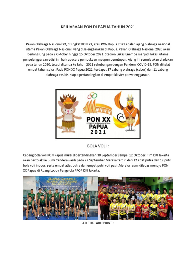 Kejuaraan Pon 2021 | PDF