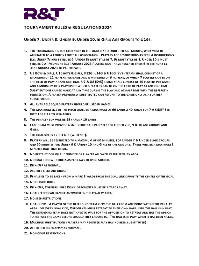 tournament_rules_2024 | Download Free PDF | Association Football ...