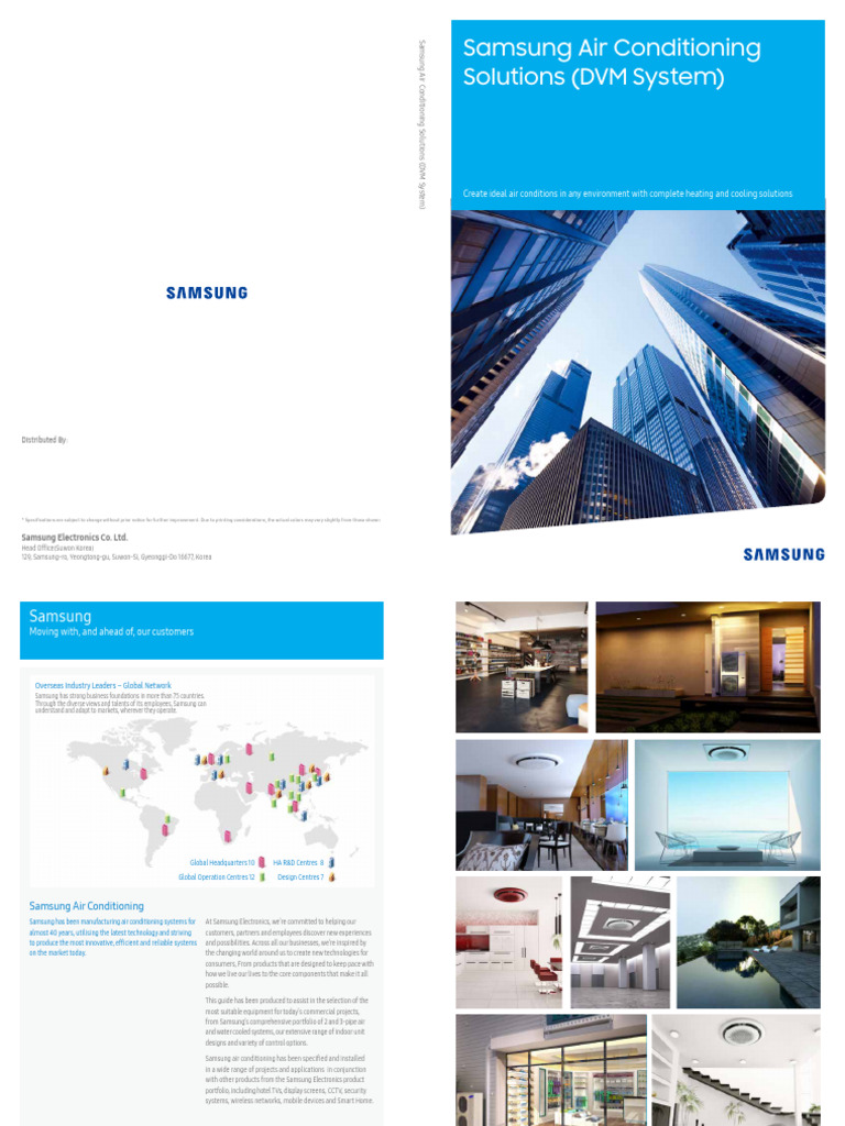 Technical Catalog SAMSUNG | PDF | Air Conditioning | Efficient Energy Use