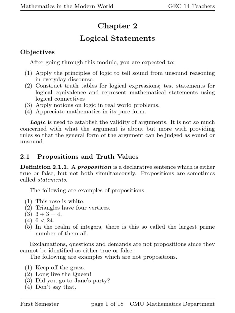 CHAPTER 3 | PDF | Logic | Argument