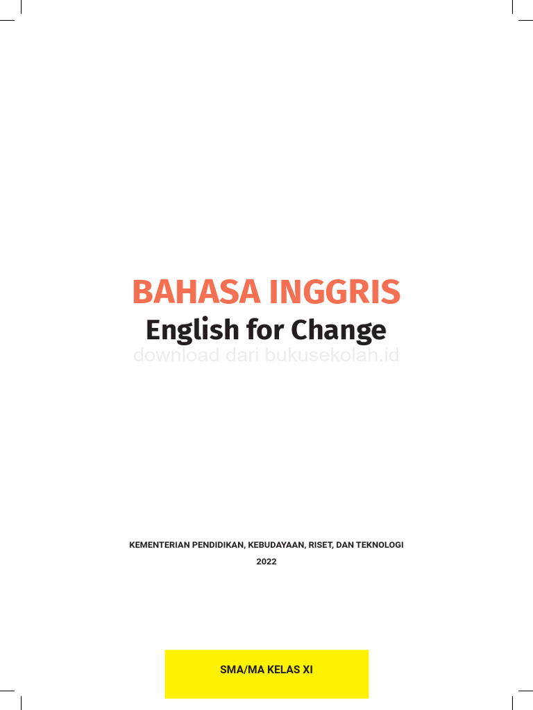 Bahasa Inggris - English For Change SMA-MA Kelas 11 Kurikulum Merdeka | PDF | Karier & Perkembangan