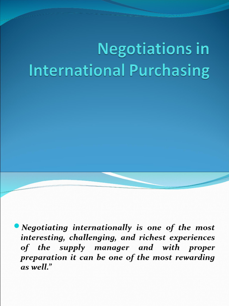 Negotiations Presentations | PDF | Negotiation | Procurement