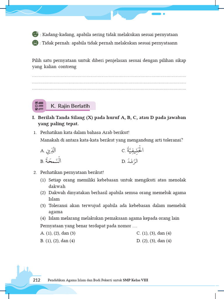 Soal Bab 8 Pai Kelas 8 | PDF