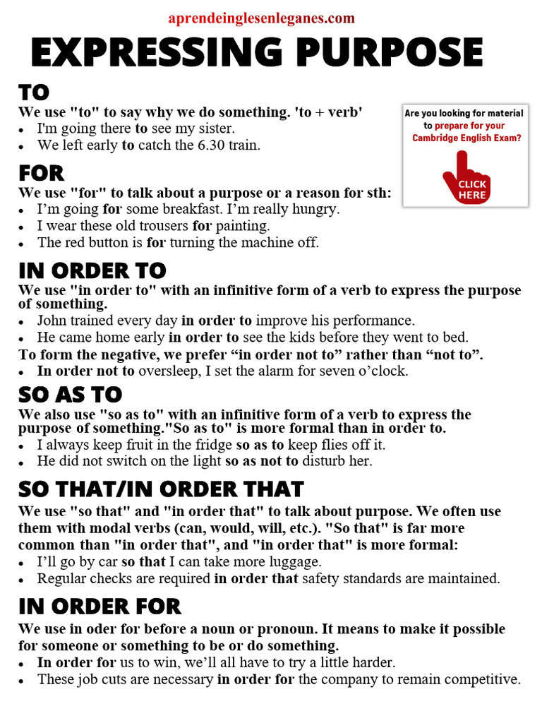 Expressing Purpose | PDF