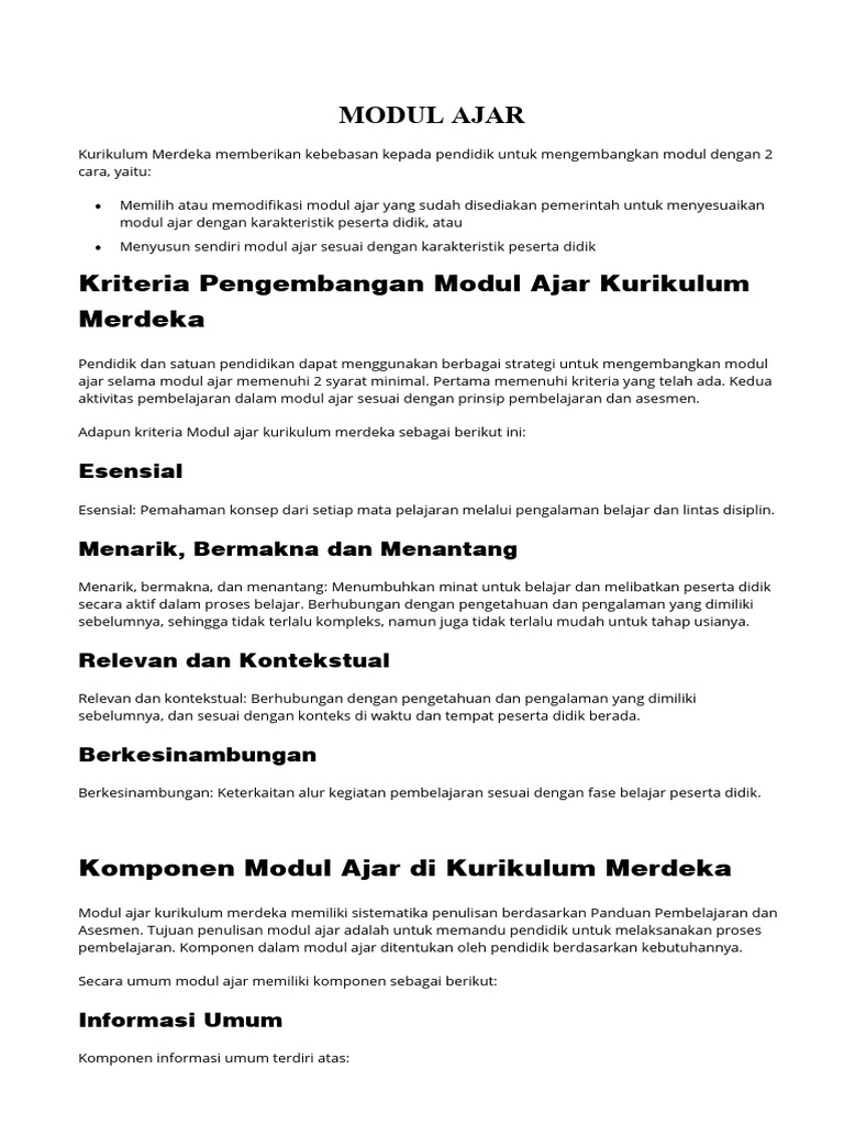 Modul Ajar Renang Gaya Dada | PDF
