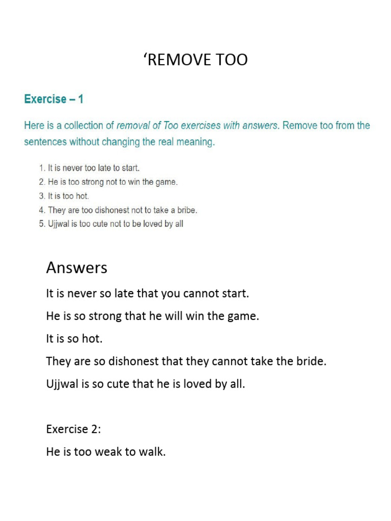 Remove Too | PDF | Career & Growth | Lifestyle
