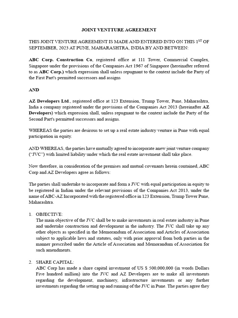Joint Venture | PDF | Joint Venture | Audit