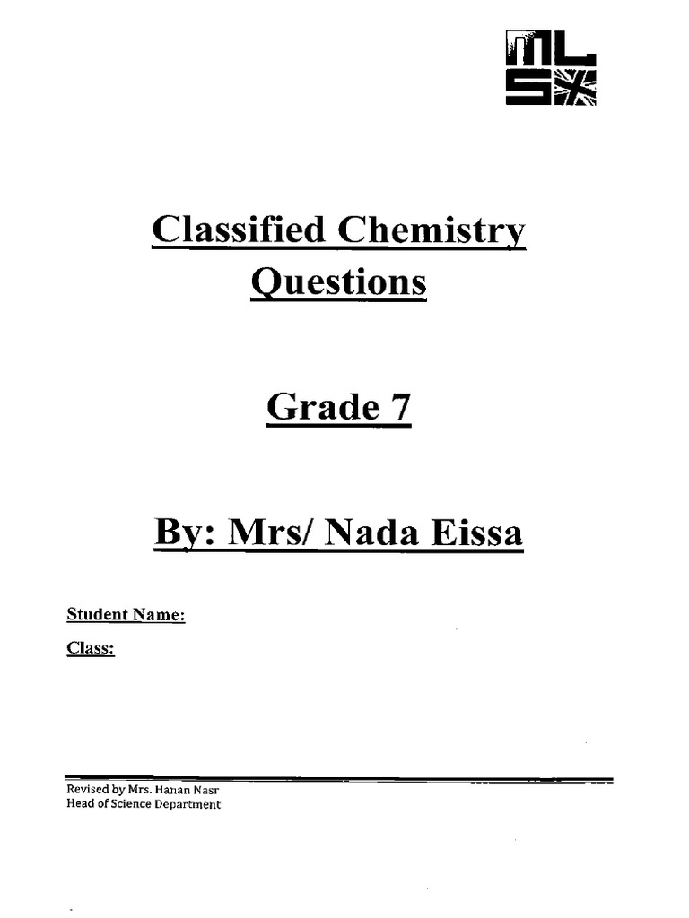 Chemistry - g7 Classified 2022-2023 | PDF