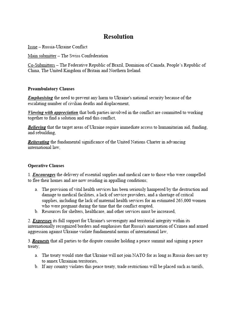 UNSC Issue 2 Resolution | PDF | Ukraine | Government