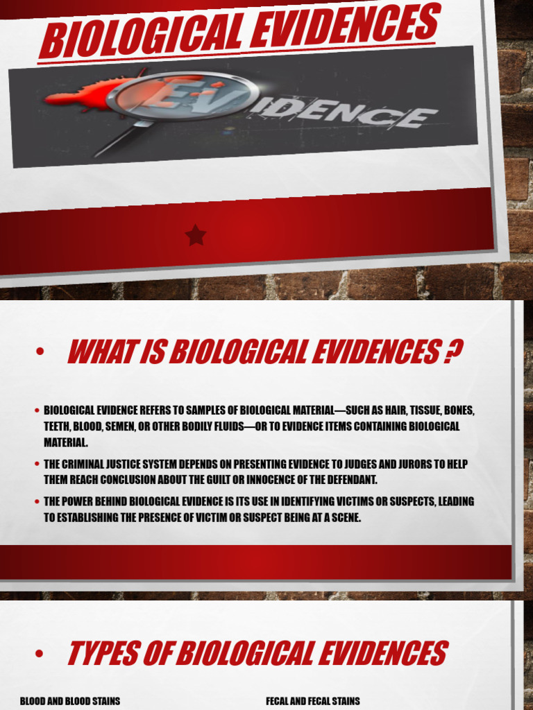 Biological Evidence in Forensics | PDF | Social Science