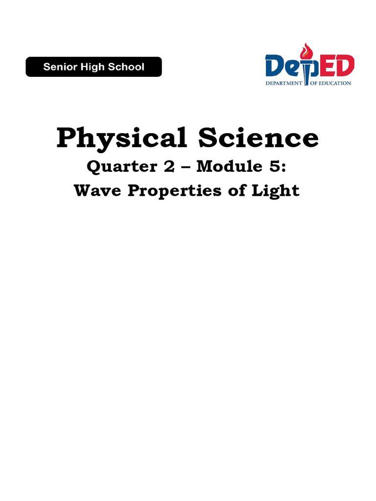 Share PHYSCI-M5-Q4 | PDF | Diffraction | Electron