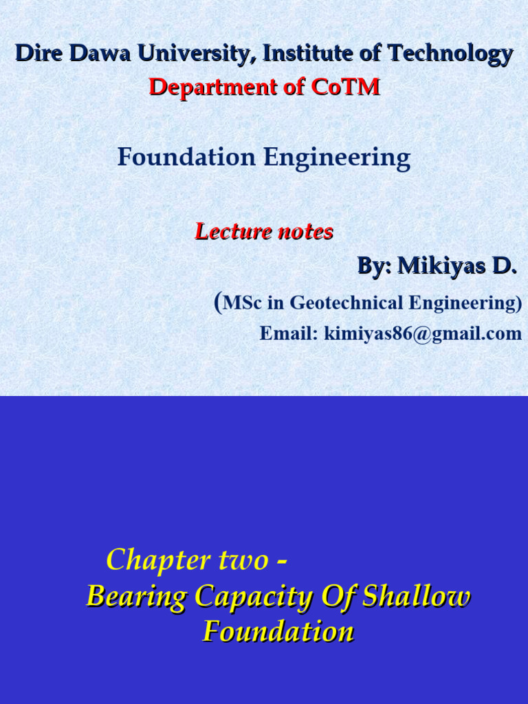 CH-2 Bearing Capacity of Shallow Foundation | PDF | Solid Mechanics ...