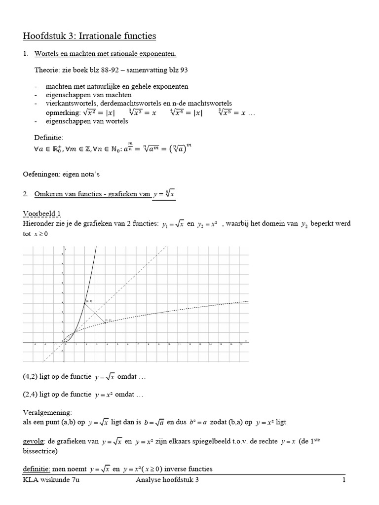 HFST 3 Irrationale Functies | PDF