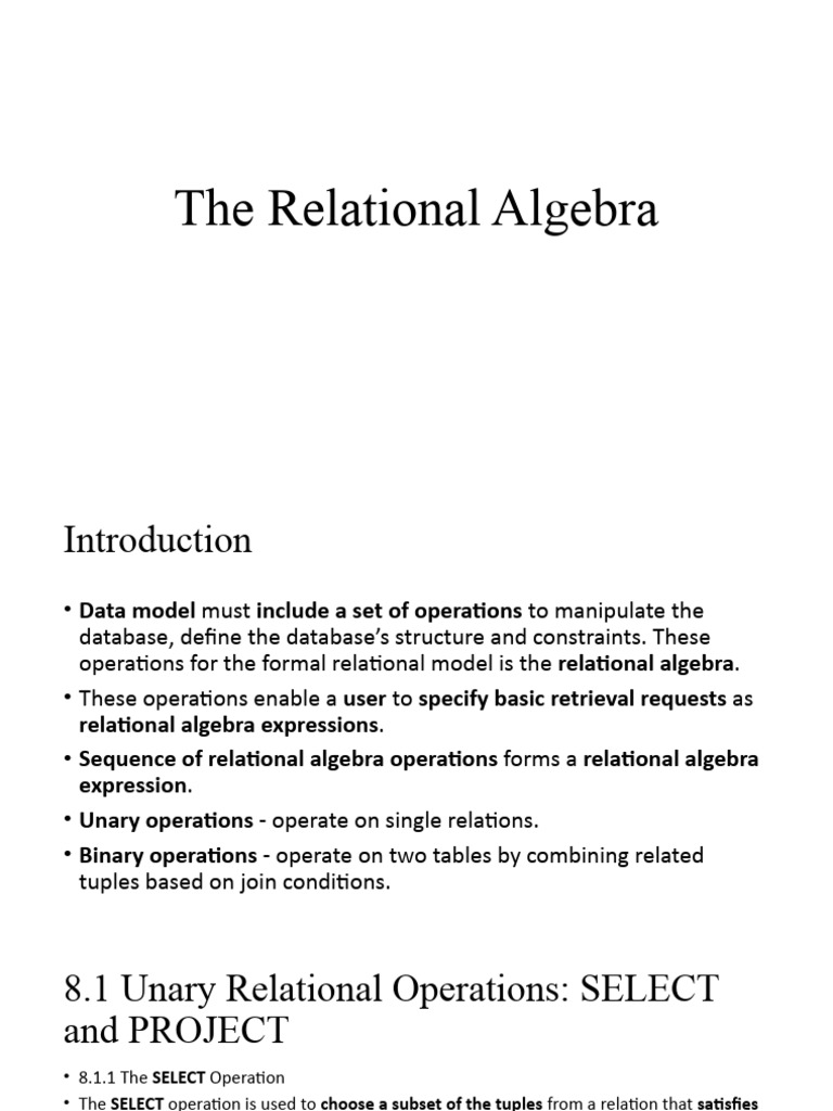 Dbms Module 2 Chapter 8 | PDF | Relational Model | Applied Mathematics