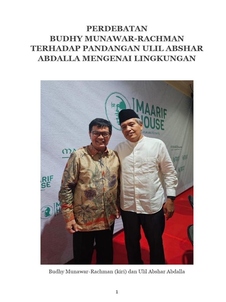 Perdebatan Budhy Munawar-Rachman Tentang Pandangan Ulil Abshar Abdalla Mengenai Lingkungan | PDF