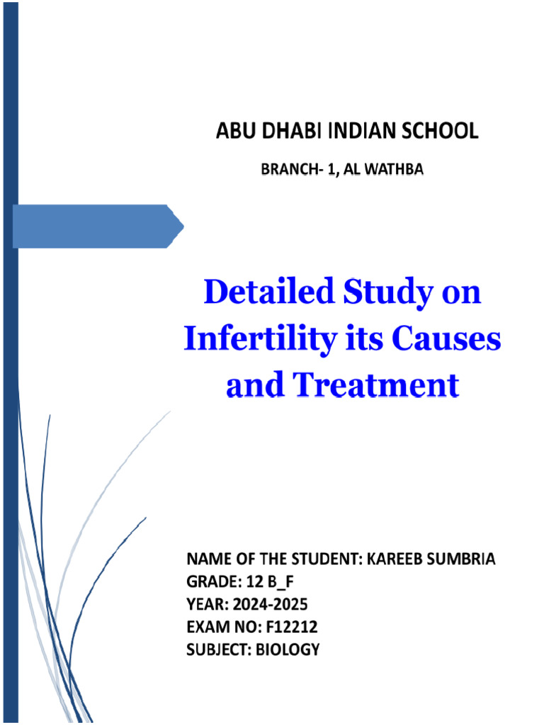 Biology Investigatory Project | PDF | Infertility | Assisted ...