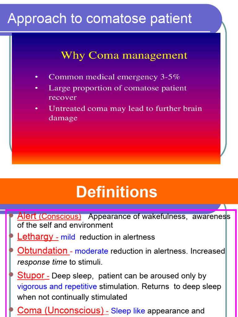 Coma | PDF | Coma | Human Diseases And Disorders