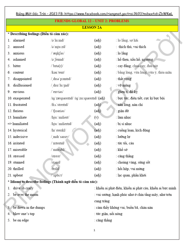 FG 12 - Unit 2 - T V NG, NG Pháp | PDF