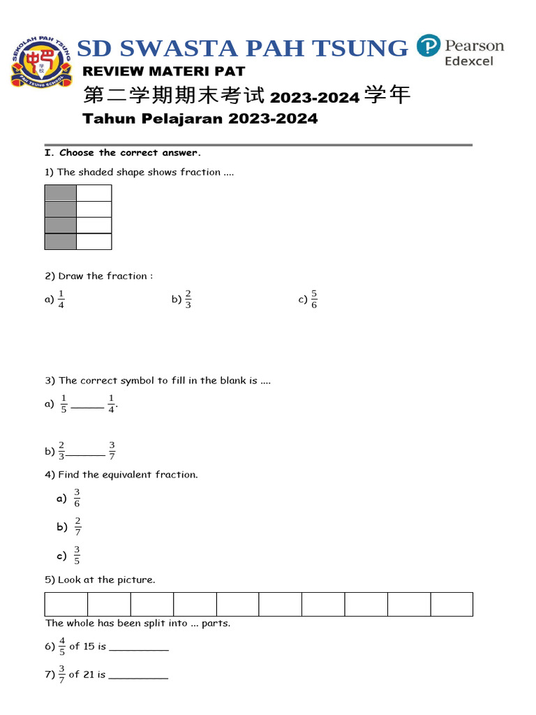 Review Pat Math Kelas 3 | Download Free PDF | Mathematics | Arithmetic