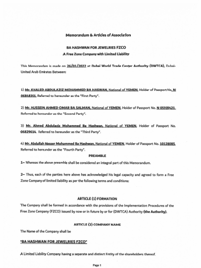 Stamped MOA 2022 | PDF