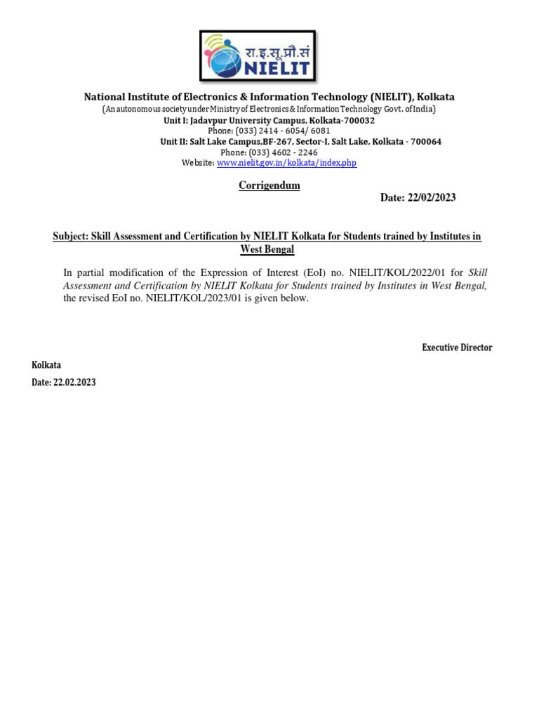 Corrigendum and Revised EoI | PDF | Automation | Information And Communications Technology