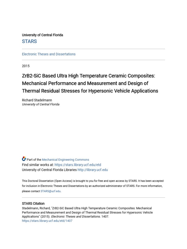 General Properties of ZrB2 SiC | PDF | Compressible Flow | Fracture