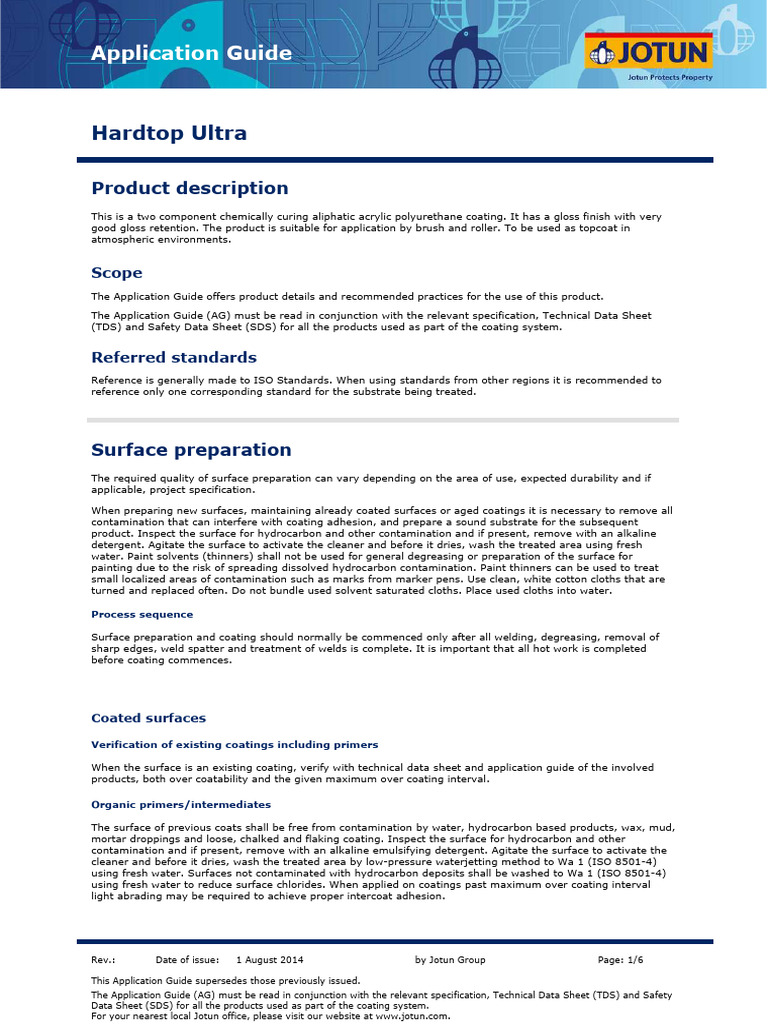 Hardtop Ultra Application Guide | PDF | Paint | Materials