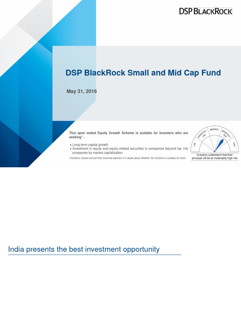 DSP BlackRock Small and Mid Cap Fund - May 2016 | PDF | Investing | Investment Fund